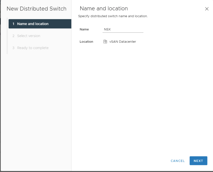 Home Lab - Create NSX Distributed Switch - Matt Adam